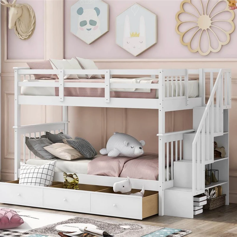 Twin over twin detachable bunk beds store