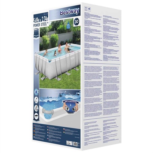 Bestway Power Steel Swimming Pool Set Rectangular 549x274x122 cm