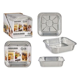 6pcs Aluminium Squared Tray Set (20.5 x 7 x 20.5 cm) | Europe