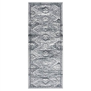 Runner Rug BCF Oriental Grey 80x200 cm