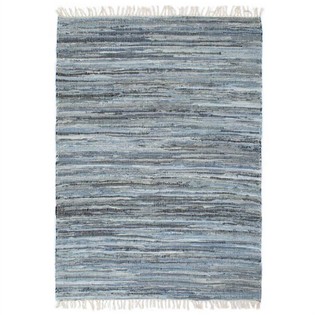 Hand-woven Chindi Rug Denim 80x160 cm Blue