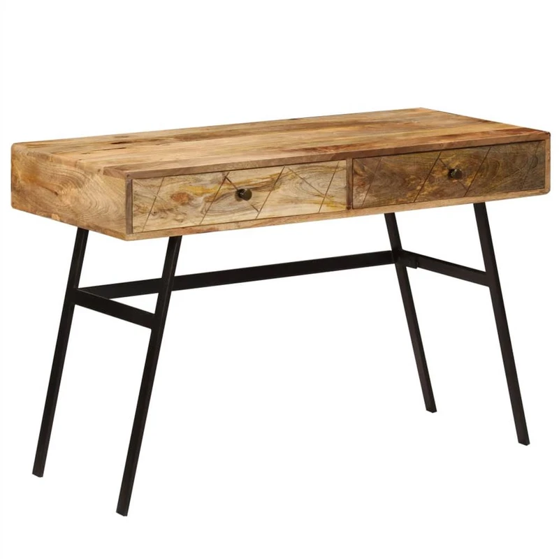 Mango desk with drawers store