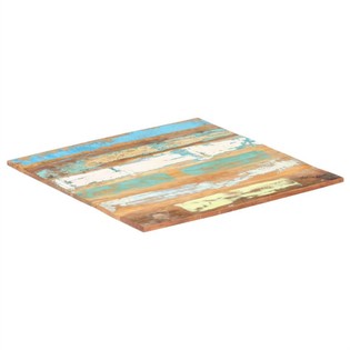 Square Table Top 80x80 cm 15-16 mm Solid Reclaimed Wood