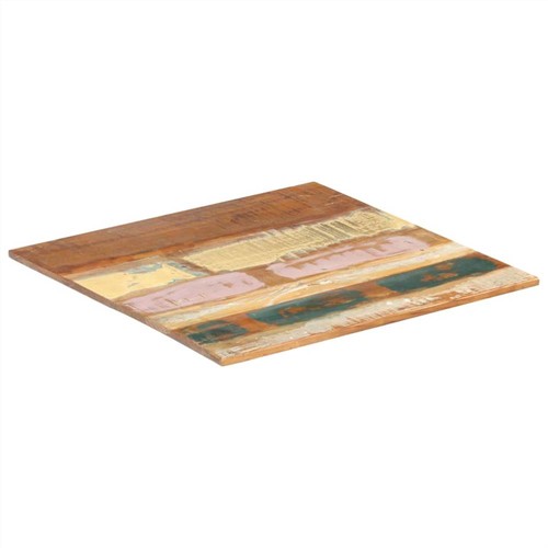 Square Table Top 60x60 cm 15-16 mm Solid Reclaimed Wood