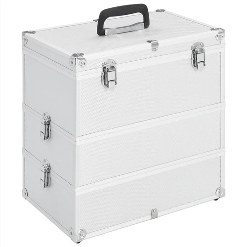Make-up Case 37x24x40 cm Silver Aluminium