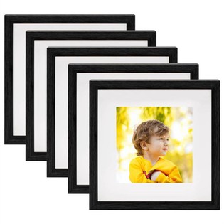 3D Box Photo Frames 5 pcs Black 28x28 cm for 20x20 cm Picture