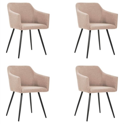 Dining Chairs 4 pcs Taupe Fabric