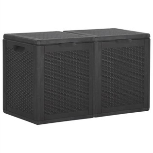 Garden Storage Box 180L Black PP