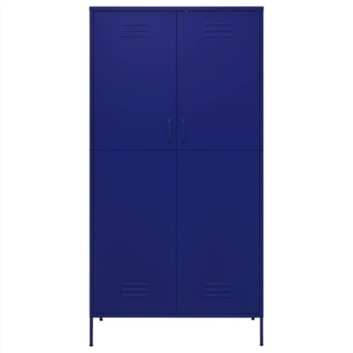 Wardrobe Navy Blue 90x50x180 cm Steel
