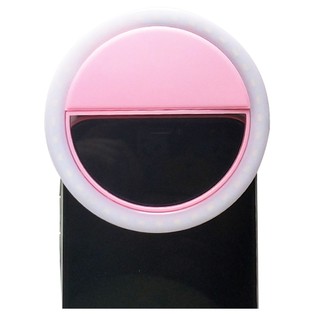 LED Selfie Light Ring Flash Fill Clip Pink