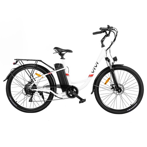 VIVI C26 26 Inch 350W Electric Cruiser City Bike White