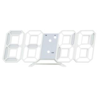 Digital LED 3D Wall Hanging Clock White