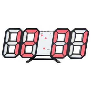 Digital LED Clock 3D Wall Hanging Clock Red