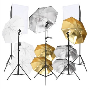 9 Piece Photo Studio Kit with Lighting Set and Softboxes