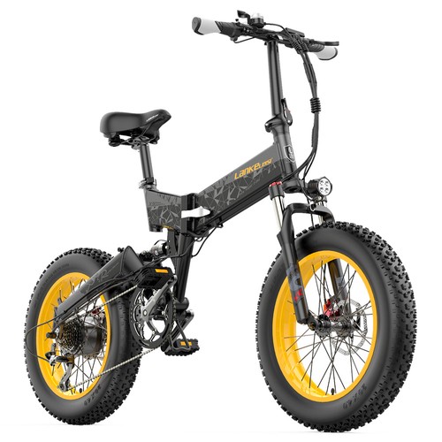 LANKELEISI X3000 Plus Folding Electric Mountain Bike Grey