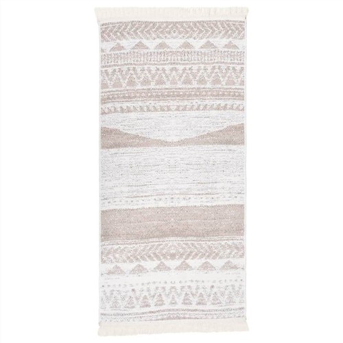 Rug Beige 100x200 cm Cotton