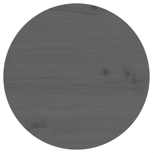 Table Top Grey Ø30x2.5 cm Solid Wood Pine