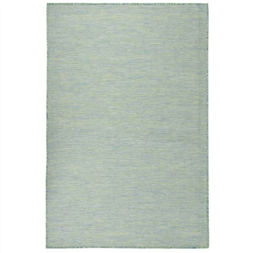 Outdoor Flatweave Rug 120x170 cm Turquoise