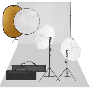 Photo Studio Kit with Light Set, Backdrop and Reflector