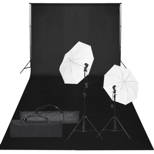 Photo Studio Kit with Light Set and Backdrop