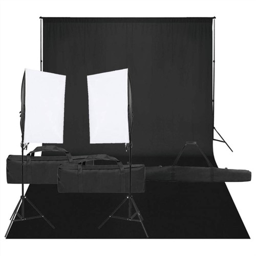 Photo Studio Kit with Light Set and Backdrop