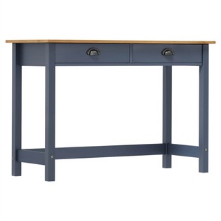 Console Table Hill Range with 2 Drawers Grey 110x45x74 cm Solid Pine Wood