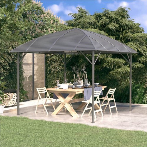 Gazebo with Arch Roof 3x3 m Anthracite