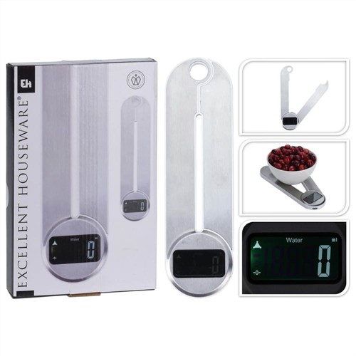 Home&Styling Folding Kitchen Scales Stainless Steel White