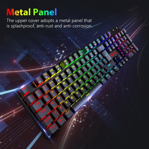 Redragon 105-Key Mechanical Keyboard RGB Backlit UK layout