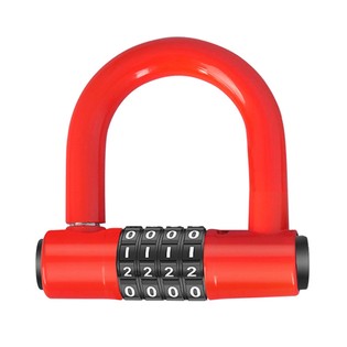 Bicycle U Lock 4-digit Combination Password Lock Red