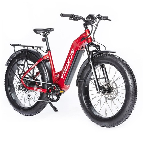 Troxus Explorer Step Thru E-Bike 26'' 750W Motor 48V 20AH 45Km/h Red