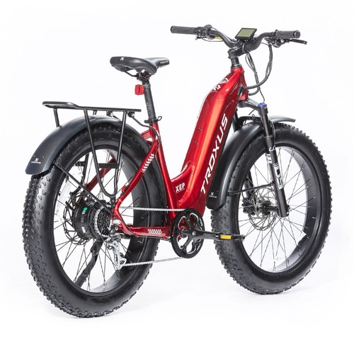 Troxus Explorer Step Thru E-Bike 26'' 750W Motor 48V 20AH 45Km/h Red