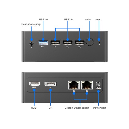 AOOSTAR N100 Mini PC 12th Gen Intel Alder Lake 8GB DDR5 256GB SSD