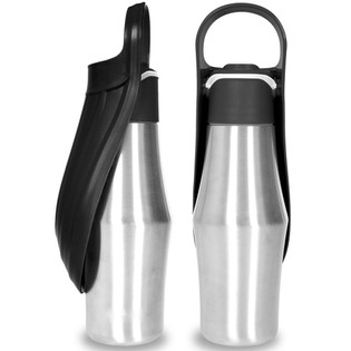 Fluffee 750ml Portable Dog Water Bottle Black
