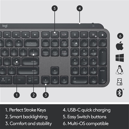 Logitech Mx Keys Wireless Keyboard
