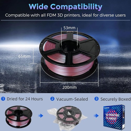 Flashforge Multicolor PLA 3D Printing Filament 1kg Crystal Pink | Poland