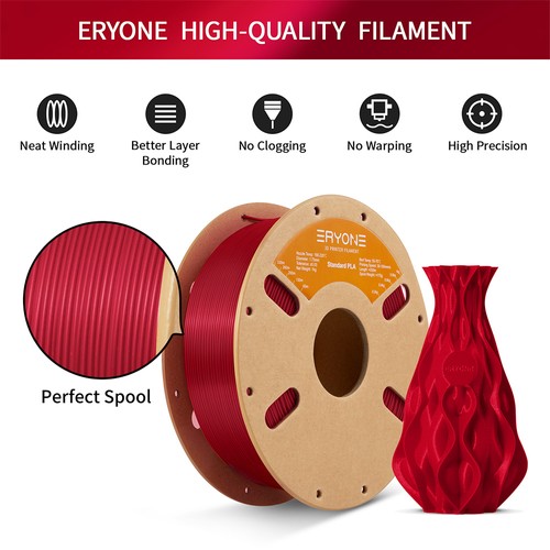 ERYONE Standard PLA Filament Rose Red