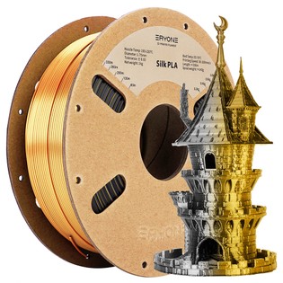 ERYONE Dual Color Silk PLA Filament Black & Dark Gold