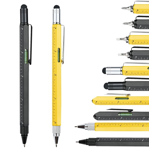 HMP P136A 6-in-1 Multitool Pen Black