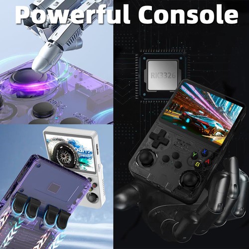 R36S Retro Gaming Console 64GB 10000 Games 20 Emulators White