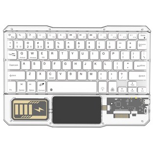 KB333 Transparent Wireless Bluetooth Keyboard White