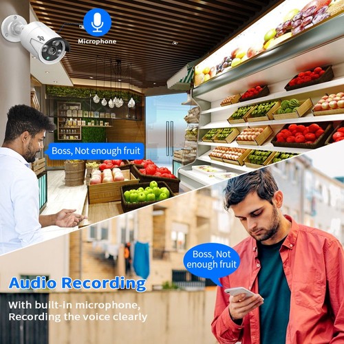 Hiseeu 5MP H.265 8CH NVR POE Security Camera System