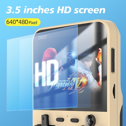 D007 Plus Pro Handheld Game Console 64GB Transparent Blue