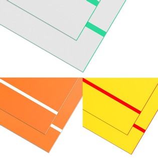 12 Pack 12x8 Inch Double Color Acrylic Sheet for Laser Engraving
