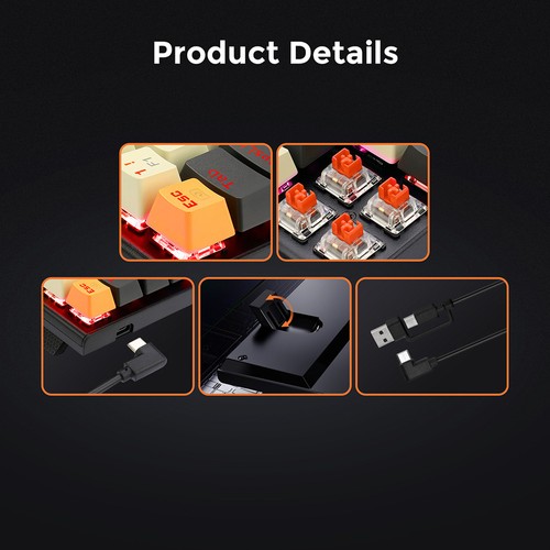 Redragon 68-Key Compact Mechanical Gaming Keyboard