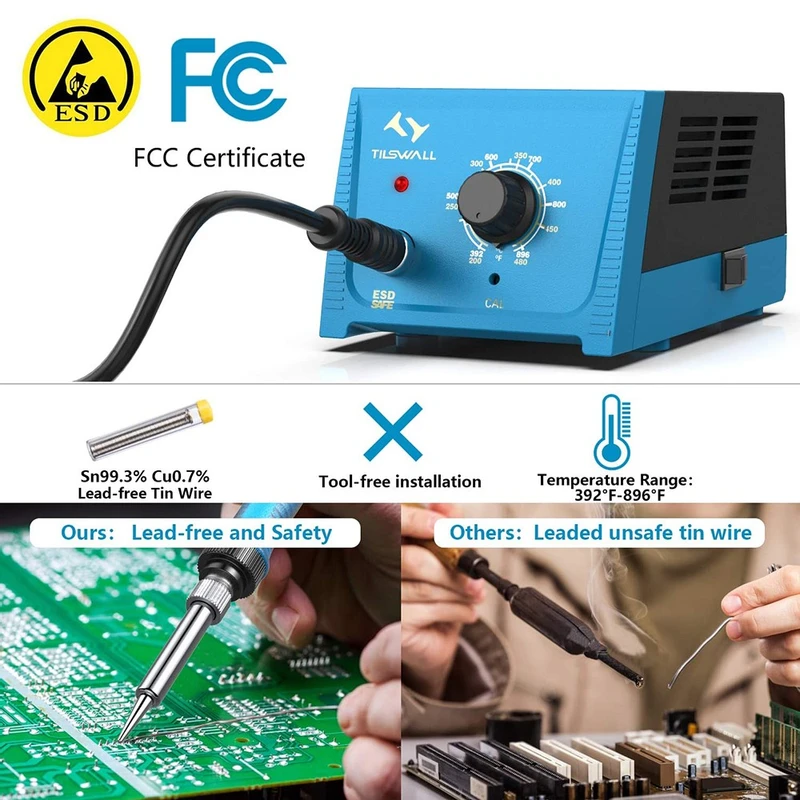 Tilswall RJ969 65W Soldering Iron Station