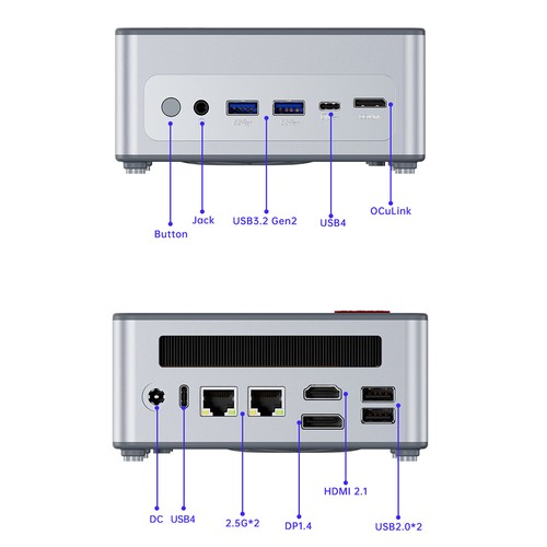 AOOSTAR GEM12 Max R9 6900HX Mini PC 32+1TB Silver