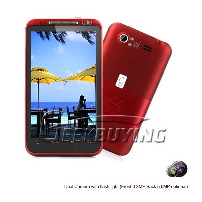 E50 MTK6573 4.3" Android2.3 5.0MP GSM+WCDMA 3G Cellphone dual Camera