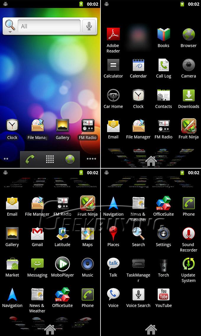 E50 MTK6573 4.3" Android2.3 5.0MP GSM+WCDMA 3G Cellphone dual Camera