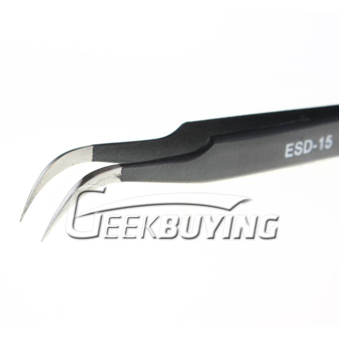 LodeStar Anti-Static Tilted Pointy Tip Tweezers ESD-15